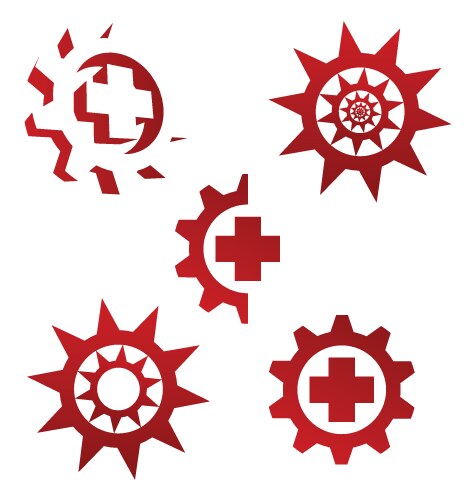 Industrial logo isolated on transparent background