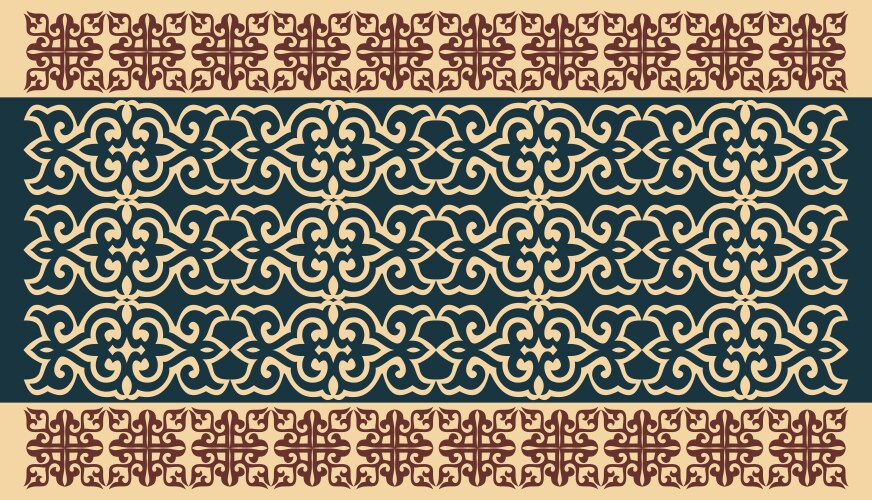 Kazakh nomadic tribes on background Royalty Free Vector