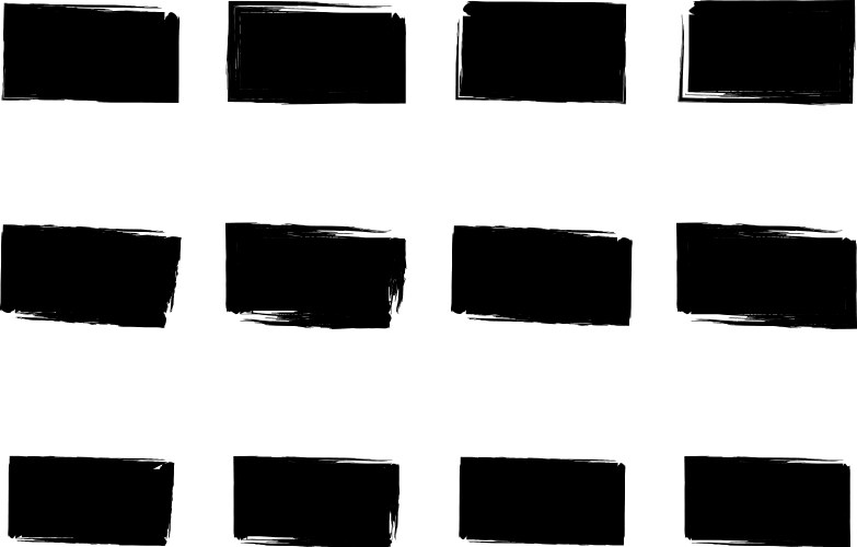 Horizontal rectangle shape filled bold Royalty Free Vector