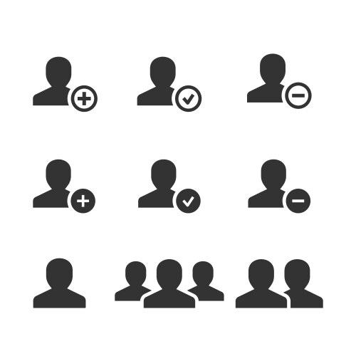 Set people users forgot and remember account Vector Image