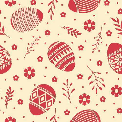 Easter seamless background festive elements Vector Image