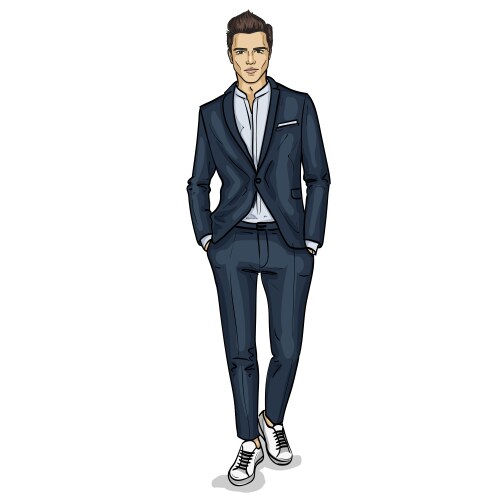 Man model Royalty Free Vector Image - VectorStock