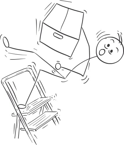 Cartoon man or businessman falling hard from Vector Image
