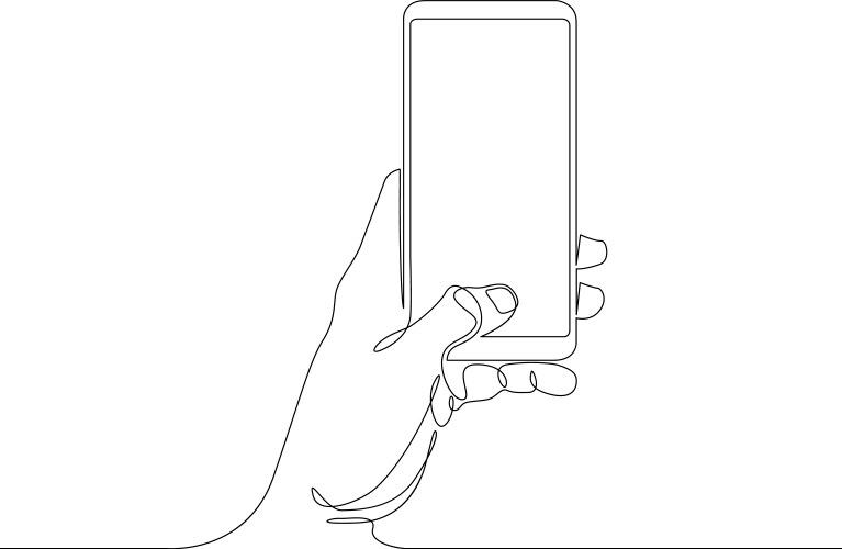 Drawing Hand Holding Phone Vector Images (over 2,200)