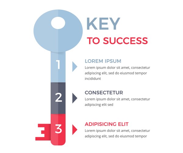 Key to success Royalty Free Vector Image - VectorStock