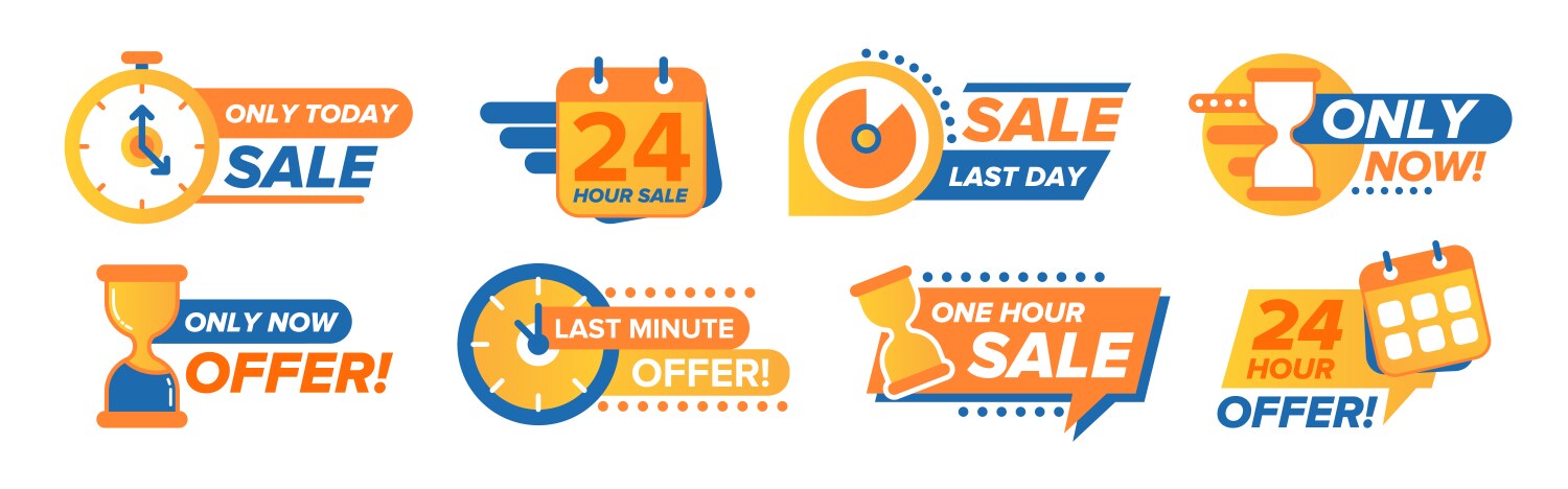 1 day to go countdown discounts and sale time Vector Image