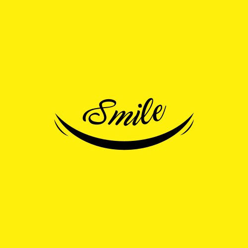 Smile template design Royalty Free Vector Image
