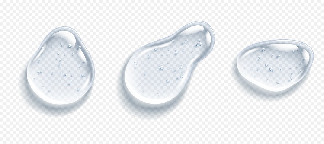 Collagen gel drops realistic set Royalty Free Vector Image