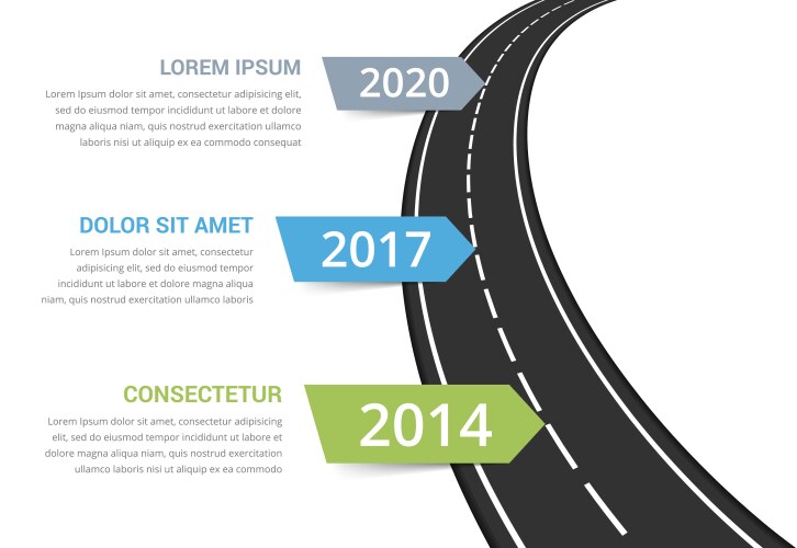Road infographics Royalty Free Vector Image - VectorStock