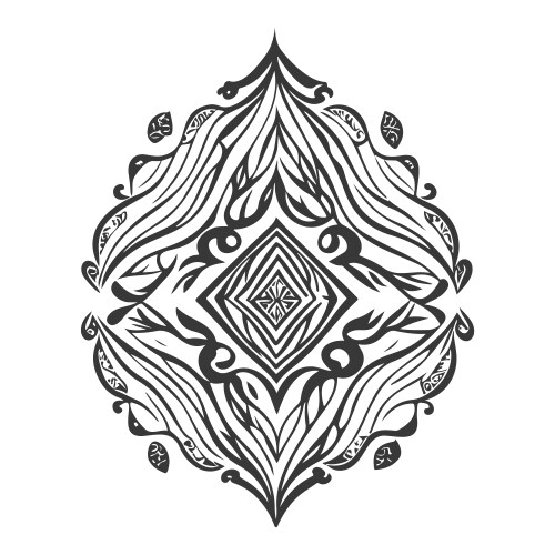 Diamond pattern ornament batik design grey Vector Image