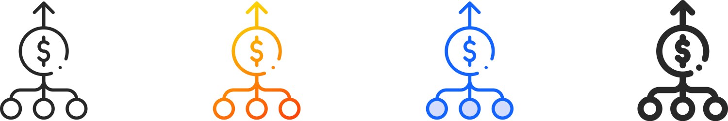 Diversification Icon Investments Vector Images (over 1,500)