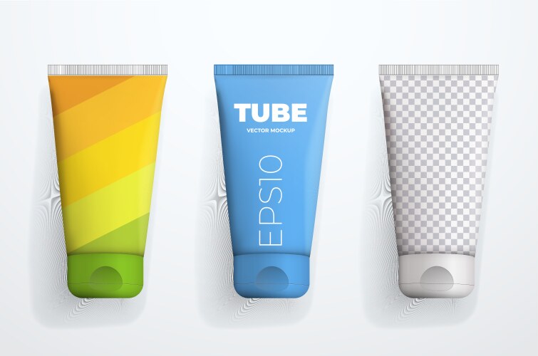 Realistic white blank plastic closed Royalty Free Vector