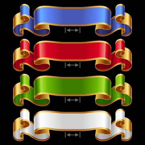 Ribbon frame set Royalty Free Vector Image - VectorStock
