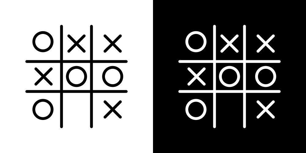Tic tac toe line gradient icon Royalty Free Vector Image Tic tac toe line gradient icon Royalty Free Vector Image