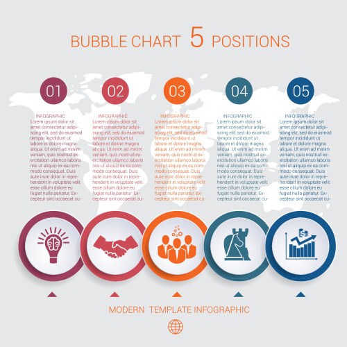 Charts infographic step by 3 positions Royalty Free Vector