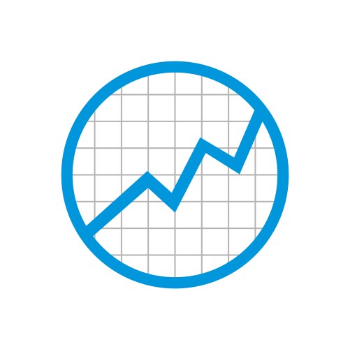 Financial growth circle green symbol logo design Vector Image