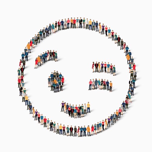People emoticon smiley icon Royalty Free Vector Image