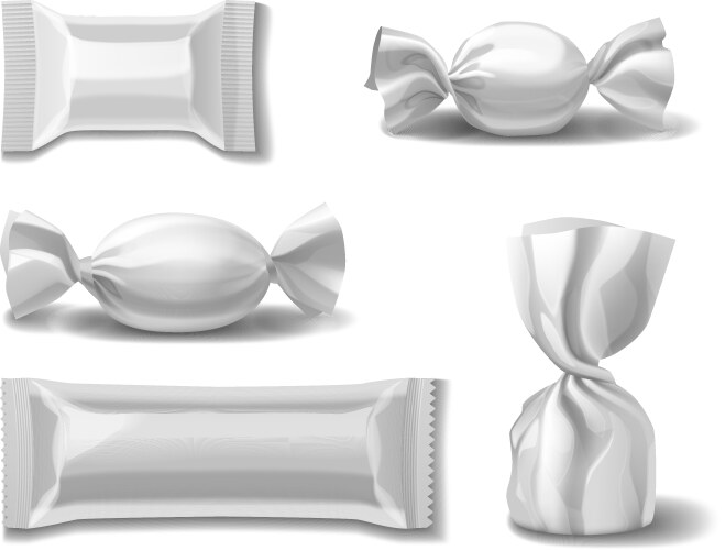 Candy stick wrapper mockup blank lollipop package Vector Image