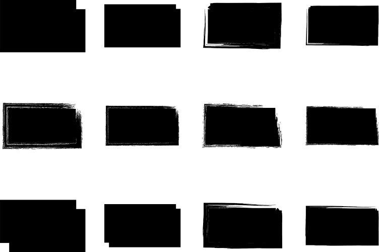 Horizontal rectangle shape filled bold Royalty Free Vector