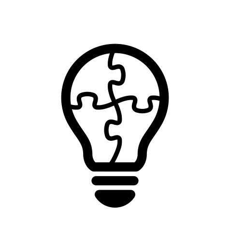 Innovation icon with light bulb and gear on white Vector Image