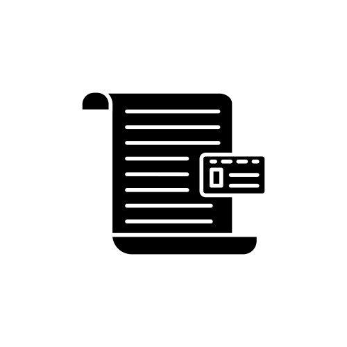 Billing icon set bill receipt and invoice payment Vector Image