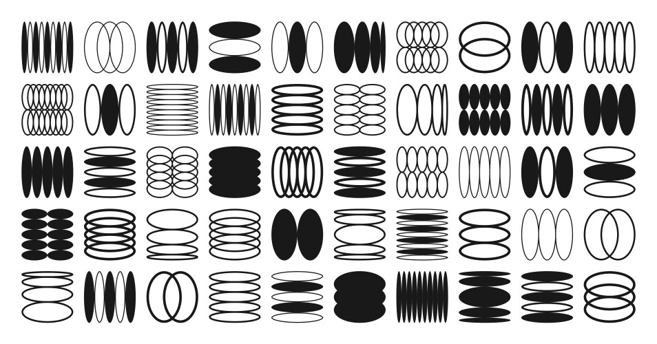 Brutalist geometric shapes symbols simple Vector Image