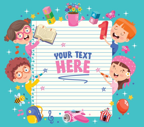 Paper template design Royalty Free Vector Image