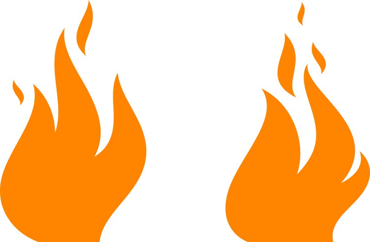 Red fire sign Royalty Free Vector Image - VectorStock