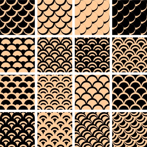 Fish scales seamless pattern Royalty Free Vector Image