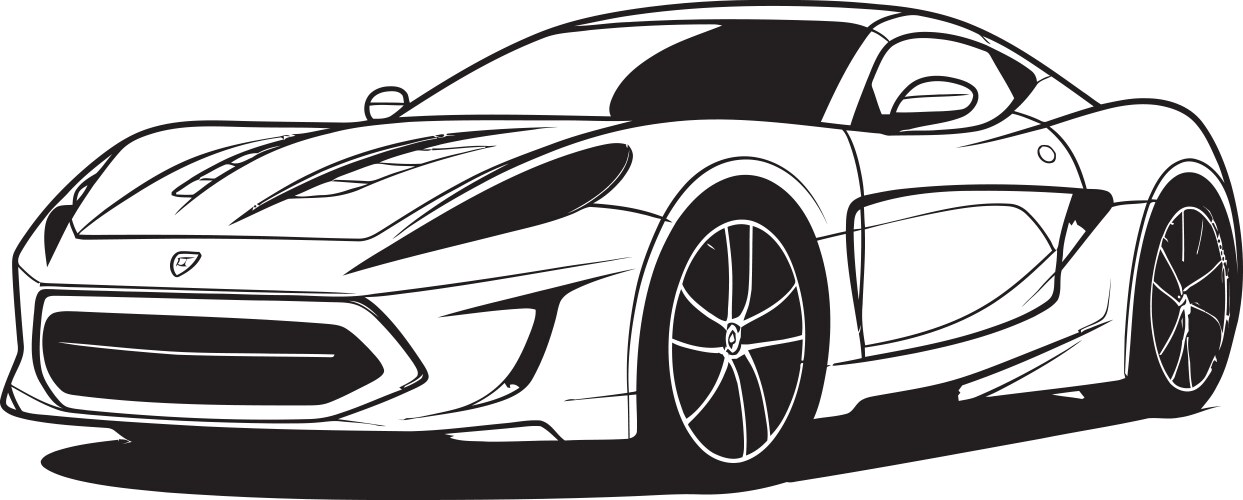 Future thrust concept sports car emblematic Vector Image