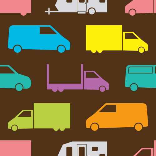 Retro car seamless pattern Royalty Free Vector Image