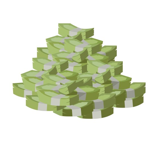 Money stack banknotes and coins concept Royalty Free Vector