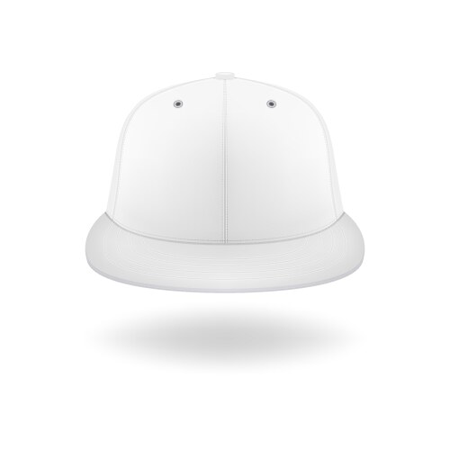 Realistic white baseball cap mock up Royalty Free Vector