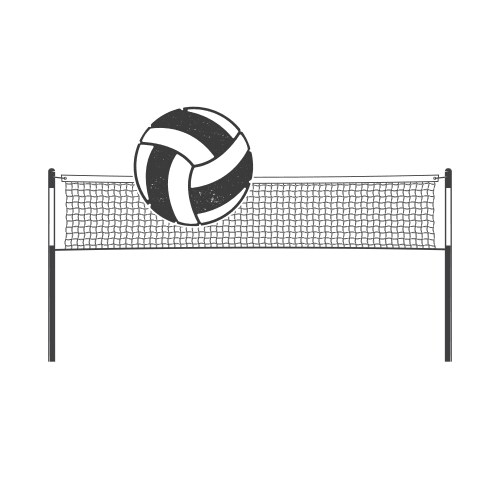 Volleyball net cartoon Royalty Free Vector Image