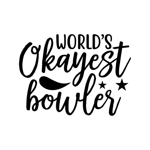 Bowling queen funny girls bowler Royalty Free Vector Image