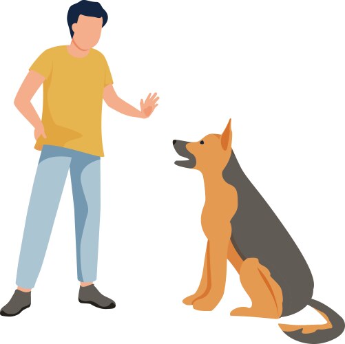 Dog training obedience Royalty Free Vector Image