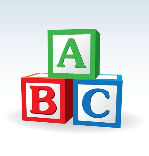 Abc blocks Royalty Free Vector Image - VectorStock