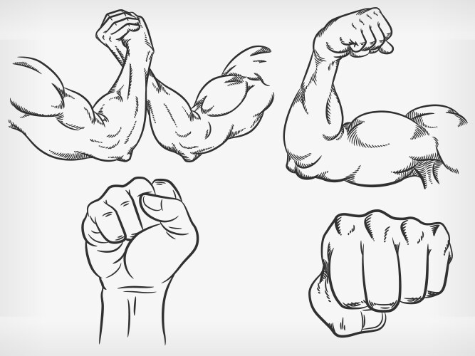 Flexing Arm Drawing