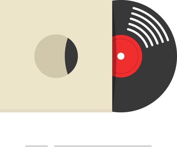 Vinyl record isolate Royalty Free Vector Image