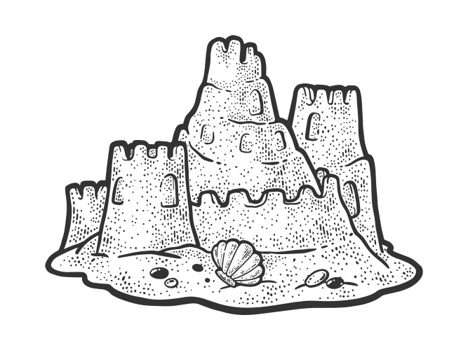 Sand Castle Drawing Vector Images (over 1,400)