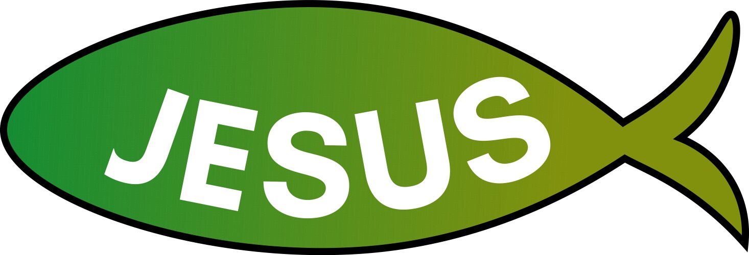 Christian typography design for sticker Royalty Free Vector