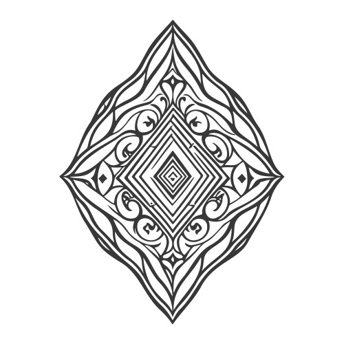 Diamond pattern ornament batik design grey Vector Image