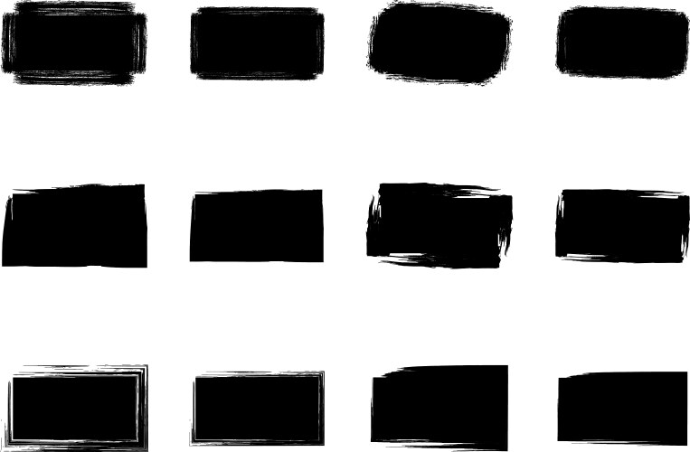 Horizontal rectangle shape filled bold Royalty Free Vector