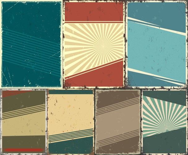 Abstract vintage colorful template Royalty Free Vector Image