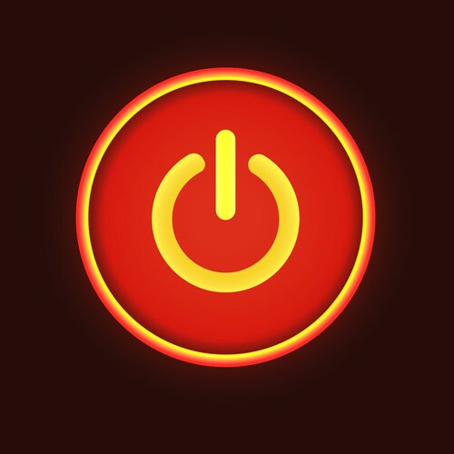 Neon off sign color set Royalty Free Vector Image