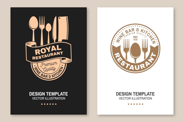 Royal restaurant poster design Royalty Free Vector Image