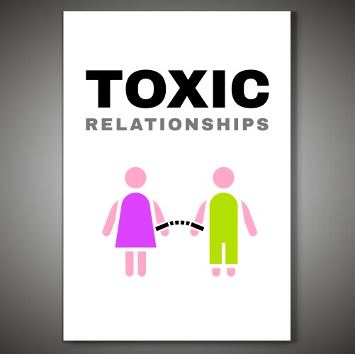 Toxic relationship emotional abuse Royalty Free Vector Image