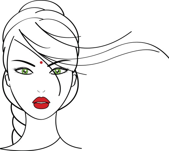 Beautiful woman face Royalty Free Vector Image