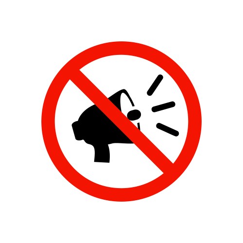 No vandalism safety sign sticker with text Vector Image