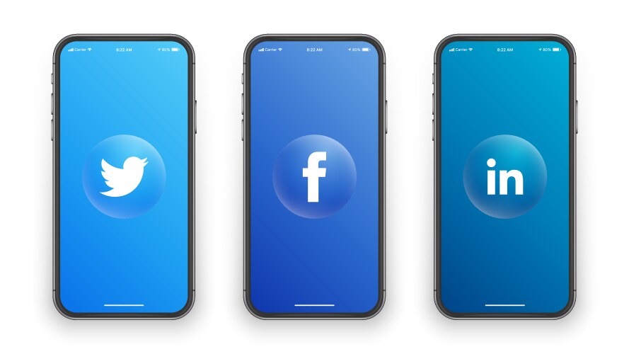 Facebook Twitter Vector Images (over 6,200)
